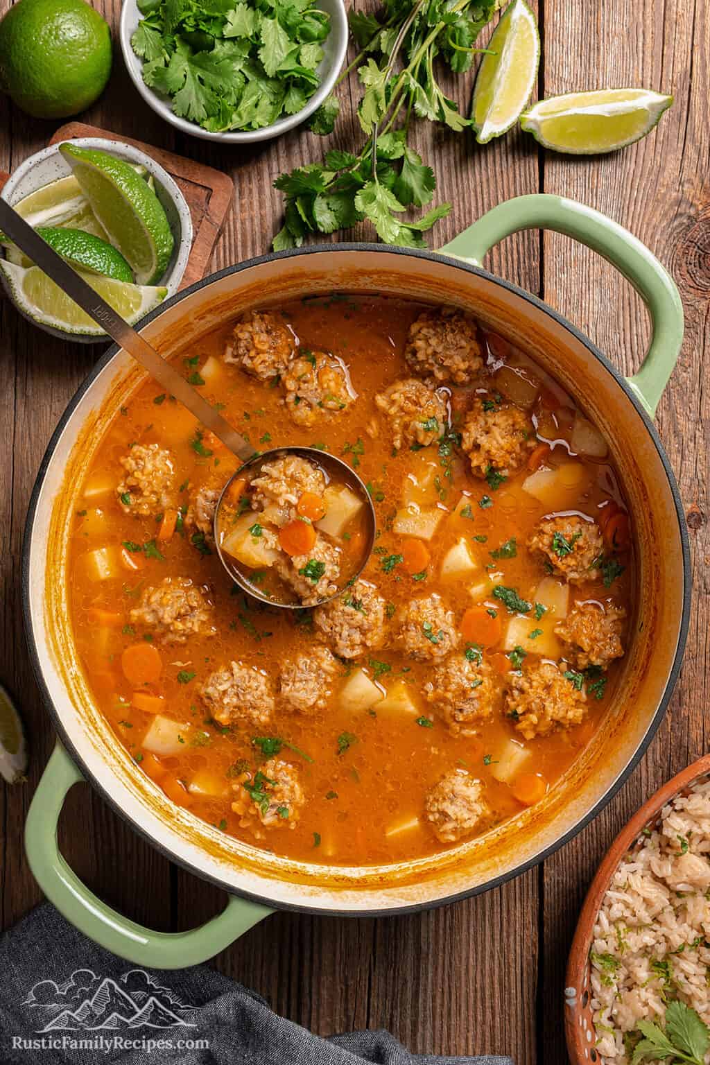 Albondigas (Mexican Meatball Soup) | Rustic Family Recipes